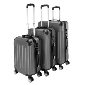 3-in-1 portable abs trolley case 20" / 24" / 28" dark gray