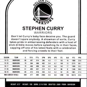 2019-20 Panini NBA Hoops #59 Stephen Curry Golden State Warriors Basketball Card