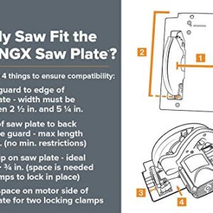 Bora NGX Saw Plate Includes 55" Non-Chip Strip That Elimates Tear Out, Designed for Straight Cuts While Using The NGX Clamp Edge System, 544001