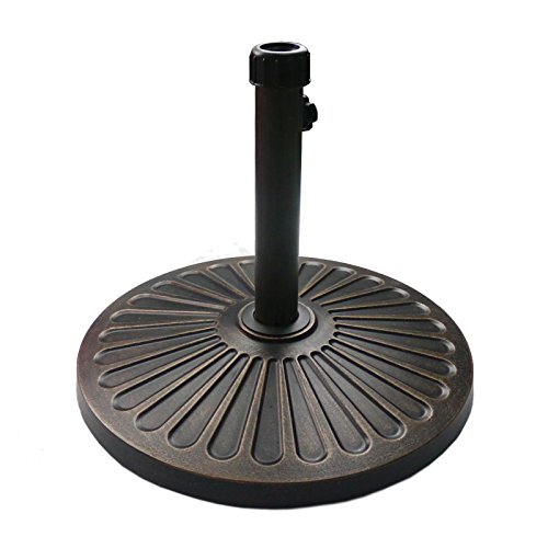 Sunnyglade 18" 26.5-lbs Outdoor Living Heavy Duty Round Antiqued Patio Umbrella Base (26.5LB)