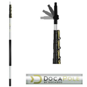 DOCAZOO DocaPole 7-30 Foot (36-ft Reach) Hook with Telescopic Extension Pole for Hanging Lights, Boat Accessories, Pool, Clothing, and Other Retrieval