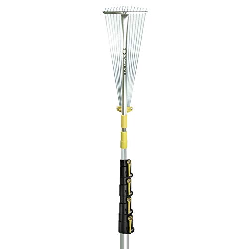 DOCAZOO - DocaPole Roof and Yard Rake Extension Pole - Adjustable, Telescopic, Clean Leaves, Sticks and Debris - 7 to 30 Foot