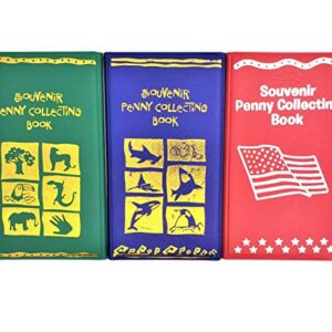 Souvenir Penny Holder Collecting Books (3 Pack) Bi-Fold Coin Display for Rare and Elongated Pennies! (3 Pack)