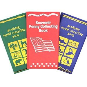 Souvenir Penny Holder Collecting Books (3 Pack) Bi-Fold Coin Display for Rare and Elongated Pennies! (3 Pack)