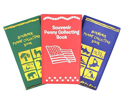 Souvenir Penny Holder Collecting Books (3 Pack) Bi-Fold Coin Display for Rare and Elongated Pennies! (3 Pack)