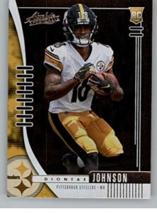 2019 absolute football #113 diontae johnson rc rookie card pittsburgh steelers official nfl trading card from panini america in raw (nm or better) condition