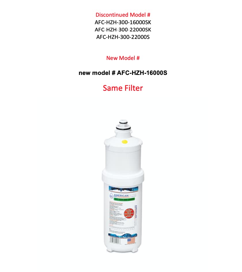 AFC Brand, water filter, Model # AFC-HZH-300-22000SK, Compatible with Hoshizaki(R) 4HC-H Food Service Filter Made in the USA new model #AFC-HZH-16000S 4 - Filters