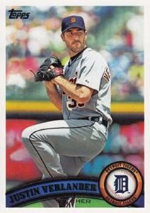 2011 topps #355a justin verlander detroit tigers mlb baseball card nm-mt