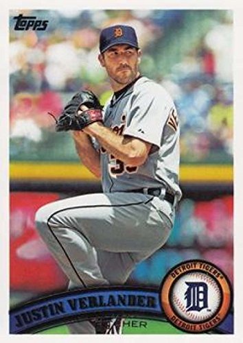 2011 Topps #355a Justin Verlander Detroit Tigers MLB Baseball Card NM-MT