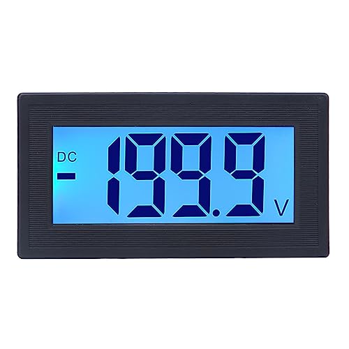 YB5135DB Digital Voltage Testers Mini DC Voltmeter Blue Backlight LED Panel Accuracy Volt Monitor Tester AC100-240V(DC 0-200V)