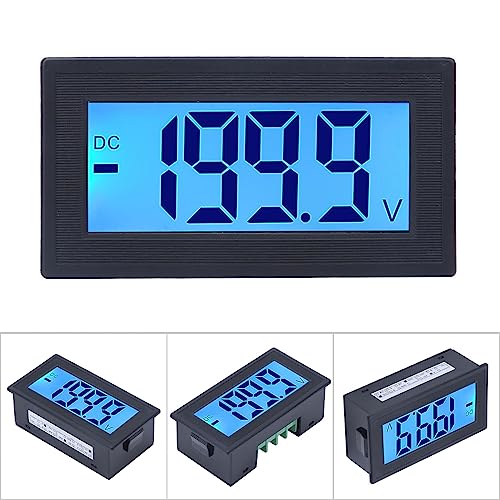 YB5135DB Digital Voltage Testers Mini DC Voltmeter Blue Backlight LED Panel Accuracy Volt Monitor Tester AC100-240V(DC 0-200V)