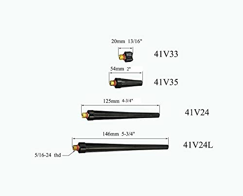 RIVERWELD TIG Back Caps Long Medium Short 41V24 41V35 41V33 Fit SR PDA DB WP 9 20 25 TIG Welding Torch 10pcs