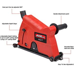 Aidelife Dust Collector Attachment,Cutting Dust Shroud for Angle Grinders 7 inch and 9 inch