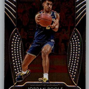 2019-20 Panini Prizm Draft #92 Jordan Poole RC Rookie Michigan Wolverines Basketball Trading Card