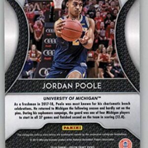 2019-20 Panini Prizm Draft #92 Jordan Poole RC Rookie Michigan Wolverines Basketball Trading Card