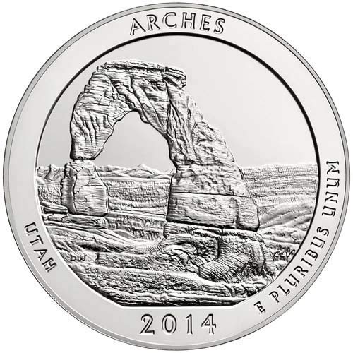 2014 P,D,S BU Arches Utah National Park NP Quarter Choice Uncirculated US Mint 3 Coin Set