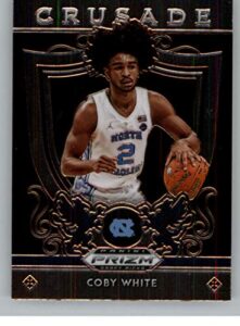 2019-20 panini prizm draft crusade #61 coby white rc rookie north carolina tar heels basketball trading card