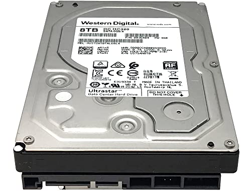 Western Digital 8TB Ultrastar DC HC320 SATA HDD - 7200 RPM Class, SATA 6 Gb/s, 256MB Cache, 3.5" - HUS728T8TALE6L4 (Renewed)