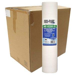 neo-pure 20" bb graded density polypropylene sediment filter 75/25 mic - 6-pack