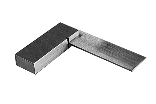 AnNafi® Machinist Square | Precision Square Solid Industrial Set | 90 Right Angle Precision Ground Hardened Steel | Carpentry Square | Measuring & Layout Tools (8 Inches)