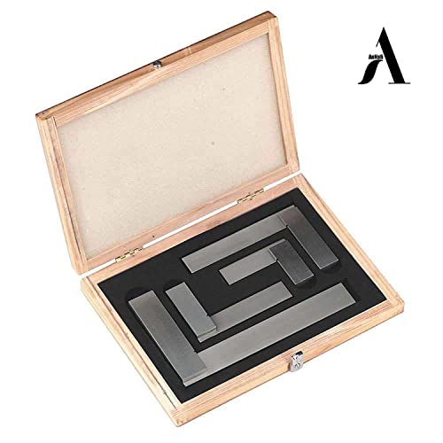 AnNafi® Machinist Square | Precision Square Solid Industrial Set | 90 Right Angle Precision Ground Hardened Steel | Carpentry Square | Measuring & Layout Tools (8 Inches)