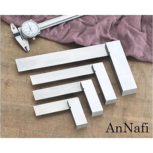 AnNafi® Machinist Square | Precision Square Solid Industrial Set | 90 Right Angle Precision Ground Hardened Steel | Carpentry Square | Measuring & Layout Tools (8 Inches)