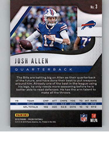 2019 Panini Prizm #3 Josh Allen Buffalo Bills NFL Football Trading Card