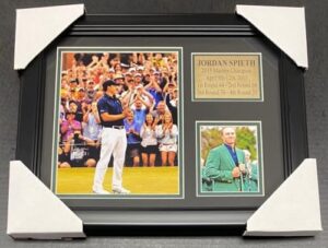 11x14 framed jordan spieth 2015 masters champion records 8x10 photo - golf plaques and collages