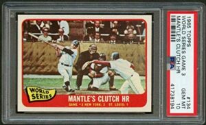 1965 topps 134 world series #3 mantle yankees psa 10 41738194 - baseball slabbed vintage cards