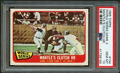 1965 Topps 134 World Series #3 Mantle Yankees PSA 10 41738194 - Baseball Slabbed Vintage Cards