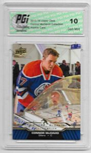 connor mcdavid 2015-16 upper deck collection #cm-6 rookie card pgi 10 oilers - hockey slabbed rookie cards