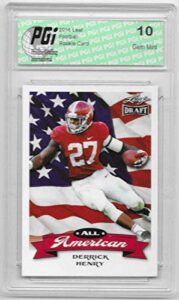 derrick henry 2016 all-american leaf draft #aa05 rookie card pgi 10 - unsigned college cards