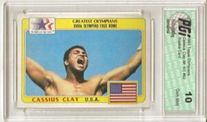 1983 topps olympian cassius clay/muhammad ali pgi 10 card - boxing cards