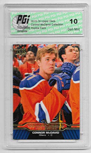 Connor McDavid 2015-16 Upper Deck Collection #CM-5 Rookie Card PGI 10 Oilers - Hockey Slabbed Rookie Cards