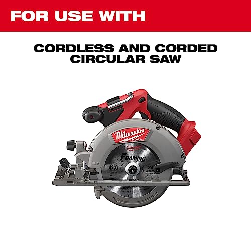 Milwaukee 6-1/2 in. Dia. x 5/8 in. Fine Finish Carbide Tipped Steel Circular Saw Blade 40 teeth