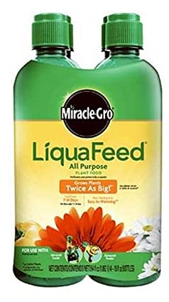 Miracle-Gro 1004325 LiquaFeed All Purpose Plant Food Refill Pack (Does not Include Spoon), 16 oz. - 4 Count Pack of 2