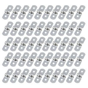 sydien 50pcs m5 2hole strap u bracket tube strap stainless steel rigid pipe strap clamp