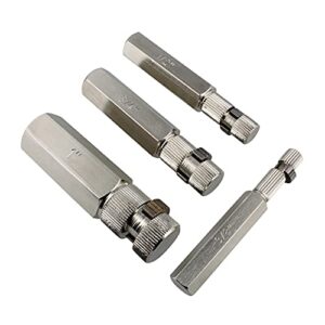 ABN Internal Pipe Removal Tool Pipe Nipple Extractor Set, General Internal Pipe Wrench Set 4pc - 1, 3/4, 1/2, 3/8 Inch