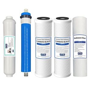 compatible to honeywell ro-9100 compatible 5 stage reverse osmosis replacement filter bundle (50 gpd, universal)