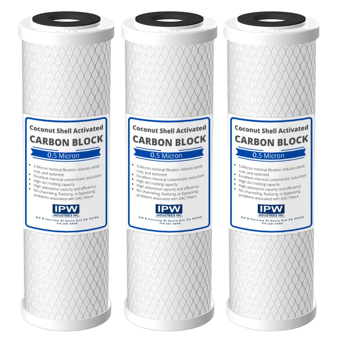 Fits Whirlpool WHKF-DB1 Undersink Water Filter Compatible Cartridges 3 Pack