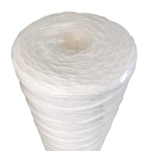 IPW Industries Inc. Whole House Sediment Water Filter - 5 Micron String Wound Filter - Full Flow Filter 10" x 4.5" Filtration Systems (4 Pack of Filters)