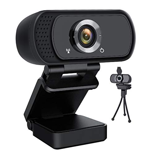 Web Camera for Computer PC Camera Webcam USB Plug and Play 1080P Webcam with Privacy Cover and Tripod for Laptop Desktop Live Streaming Video Calling Recording Game