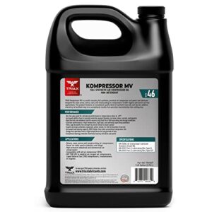 TRIAX Kompressor MV ISO 46, Multi Vis, Full Synthetic Air Compressor Oil, Non-Detergent, Rotary, Vane, Screw, Reciprocal, High Temp, 20,000 Hour Life (1 Gallon)