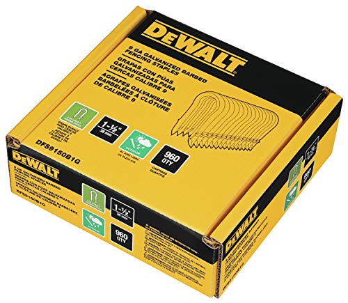 DEWALT DFS9150B1G 1.5" 9 GA Galvanized Barbed Fencing Staples