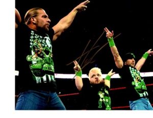 wwe dx hornswoggle autograph autographed signed 8x10 photo w/triple h hhh hbk