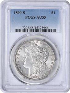 1890 s morgan dollar pcgs au55