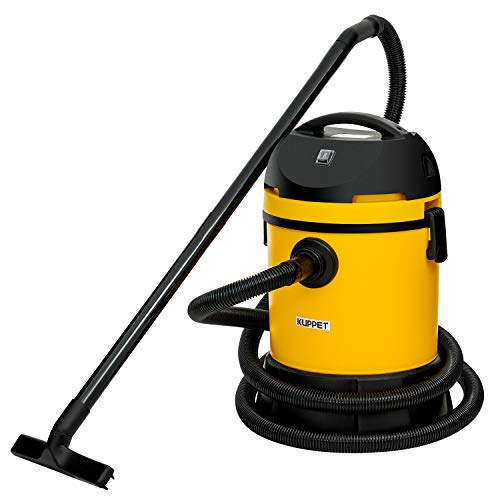 KUPPET Wet/Dry Vacuum Cleaner, Vac Pond/Home Dual Use, Portable Shop Vacuum with Attachments, Powerful 16Kpa Suction, Strong Big Tank in 30L, 1400W(Yellow)…