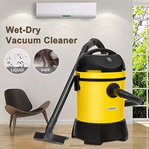 KUPPET Wet/Dry Vacuum Cleaner, Vac Pond/Home Dual Use, Portable Shop Vacuum with Attachments, Powerful 16Kpa Suction, Strong Big Tank in 30L, 1400W(Yellow)…