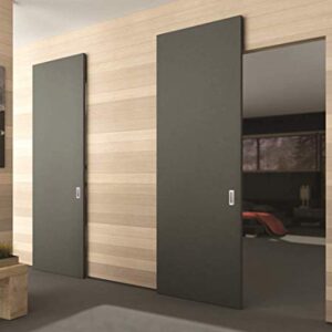 Milcasa Magic 2 – Wall Mount Concealed Sliding System for Wood Doors (Door is NOT Included) - Completely Concealed Hardware and Track (1800) Made in Italy