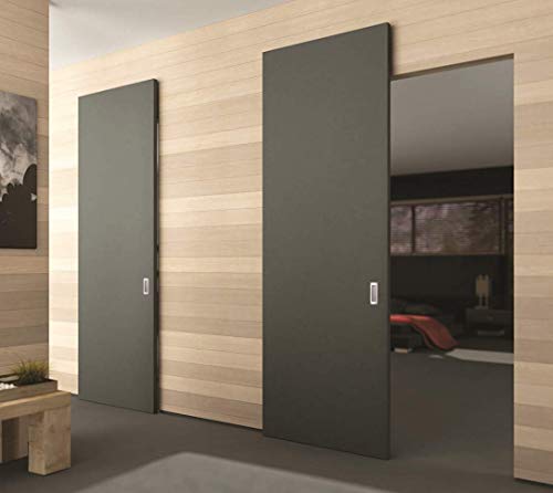 Milcasa Magic 2 – Wall Mount Concealed Sliding System for Wood Doors (Door is NOT Included) - Completely Concealed Hardware and Track (1800) Made in Italy